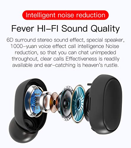 E6S TWS Bluetooth Earphones Wireless Earbuds for Xiaomi Redmi Noise Cancelling Headsets with Microphone Handsfree Headphones