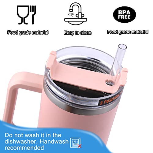 AIERSA 6 Pack Replacement Straws Compatible Stanley 40oz Tumbler,Plastic Clear Reusable Straw for Stanley Adventure Quencher Travel Tumbler,Long Straws with Cleaning Brush for Stanley Cup Accessories