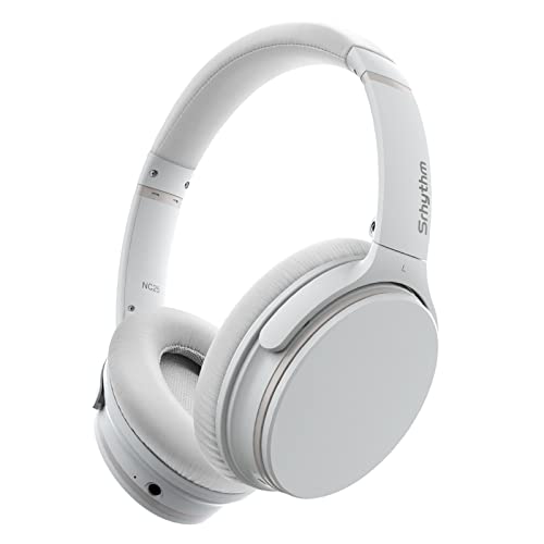 Srhythm NC25 Active Noise Cancelling Headphones Bluetooth 5.3,ANC Stereo Headset Over-Ear with Hi-Fi,Mic,50H Playtime,Voice Assistant,Low Latency Game Mode