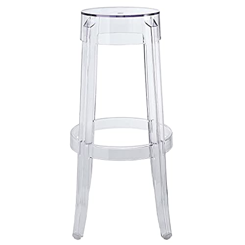 Modway Casper Modern Acrylic Bar Stool in Clear - Fully Assembled