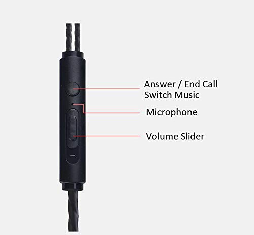 Wired Earbuds with Microphone Noise Cancelling Earphones Headphone for Samsung Galaxy A22 5G A32 5G A42 5G A51 A51 5G A52 A52 5G A71 A72, Moto E, G Play G Power Stylus, OnePlus Nord N200 5G (Black)