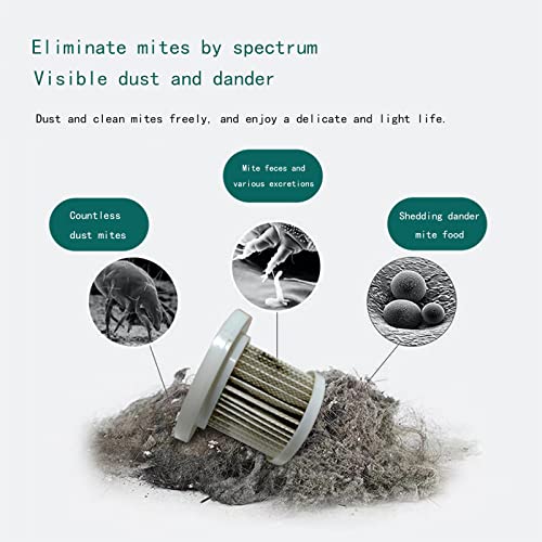 Nsxcdh Bed Vacuum Cleaner, Handheld Deep Mattress Vacuum Cleaner with 6,000 Per Minute Agitation & 2 Modes, Washable Filter, Clean for Bedding Carpet Sofa (Green White)