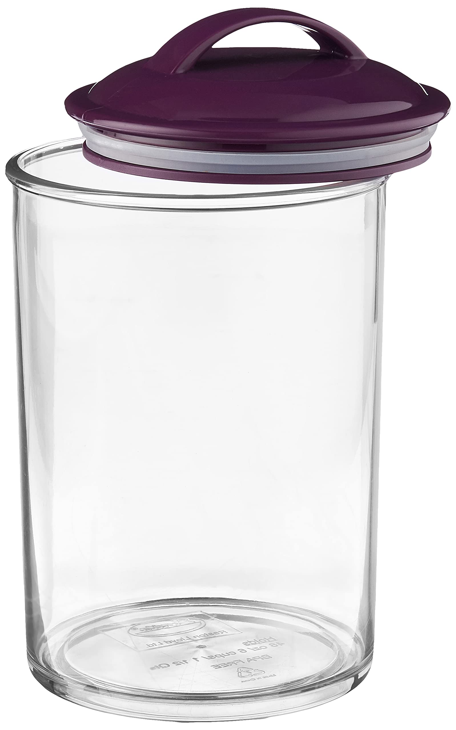 Calypso Basics by Reston Lloyd Acrylic Storage Canisters, Set of 3, Plum