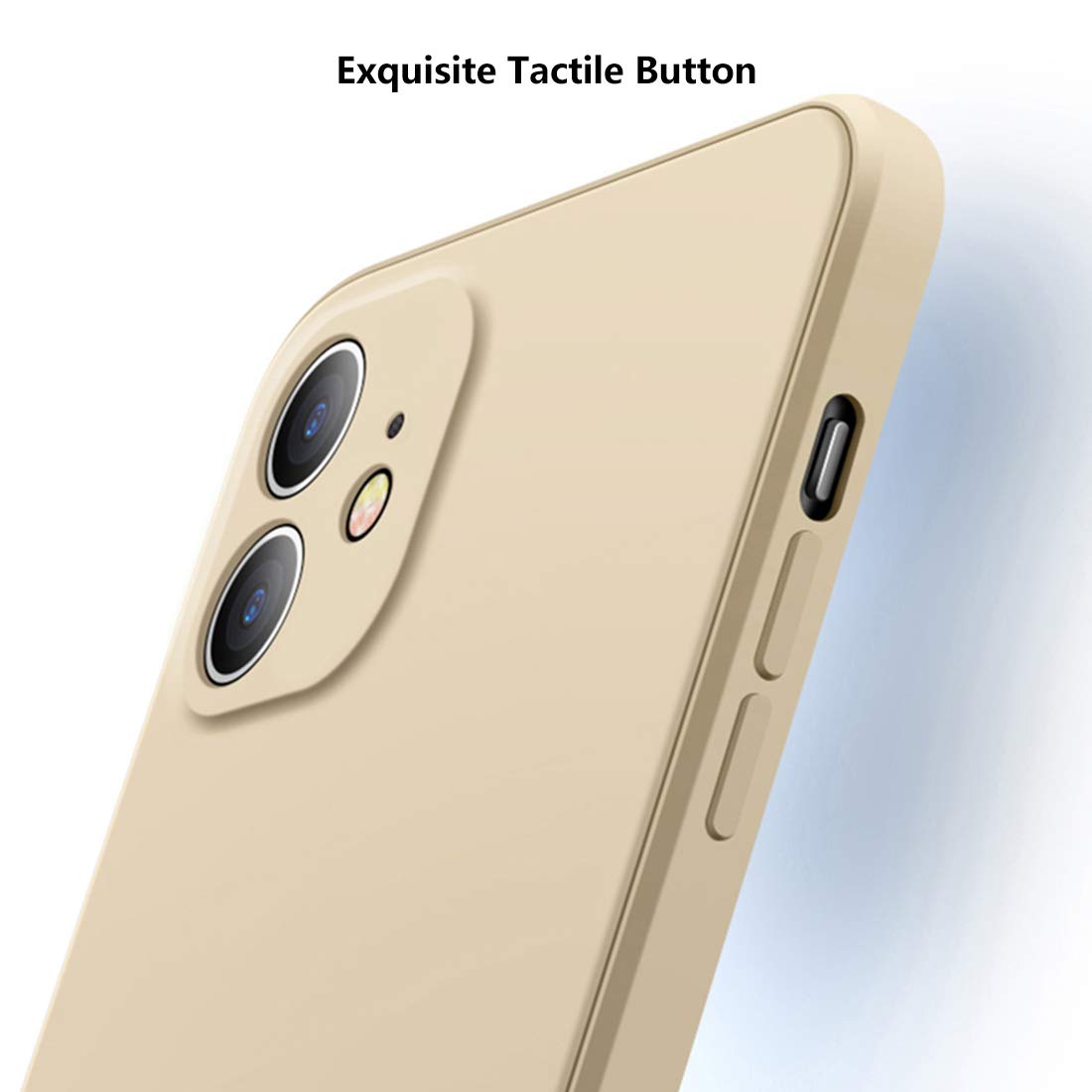 Liquid Silicone Case Compatible with iPhone 12 Mini 5.4", Anti Scratch & Fingerprint, Microfiber Liner Shockproof Full Body Covered Slim Soft Gel Rubber Enhanced Camera & Screen Drop Protection, Blue