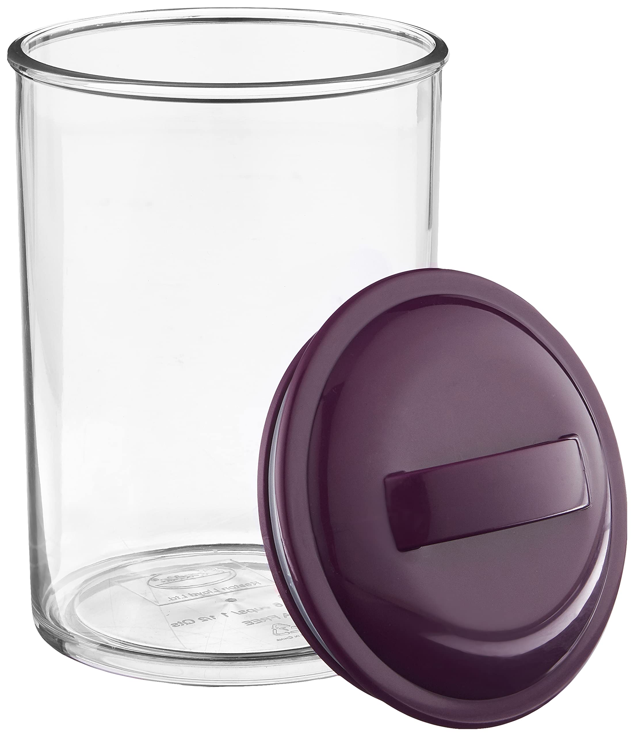 Calypso Basics by Reston Lloyd Acrylic Storage Canisters, Set of 3, Plum