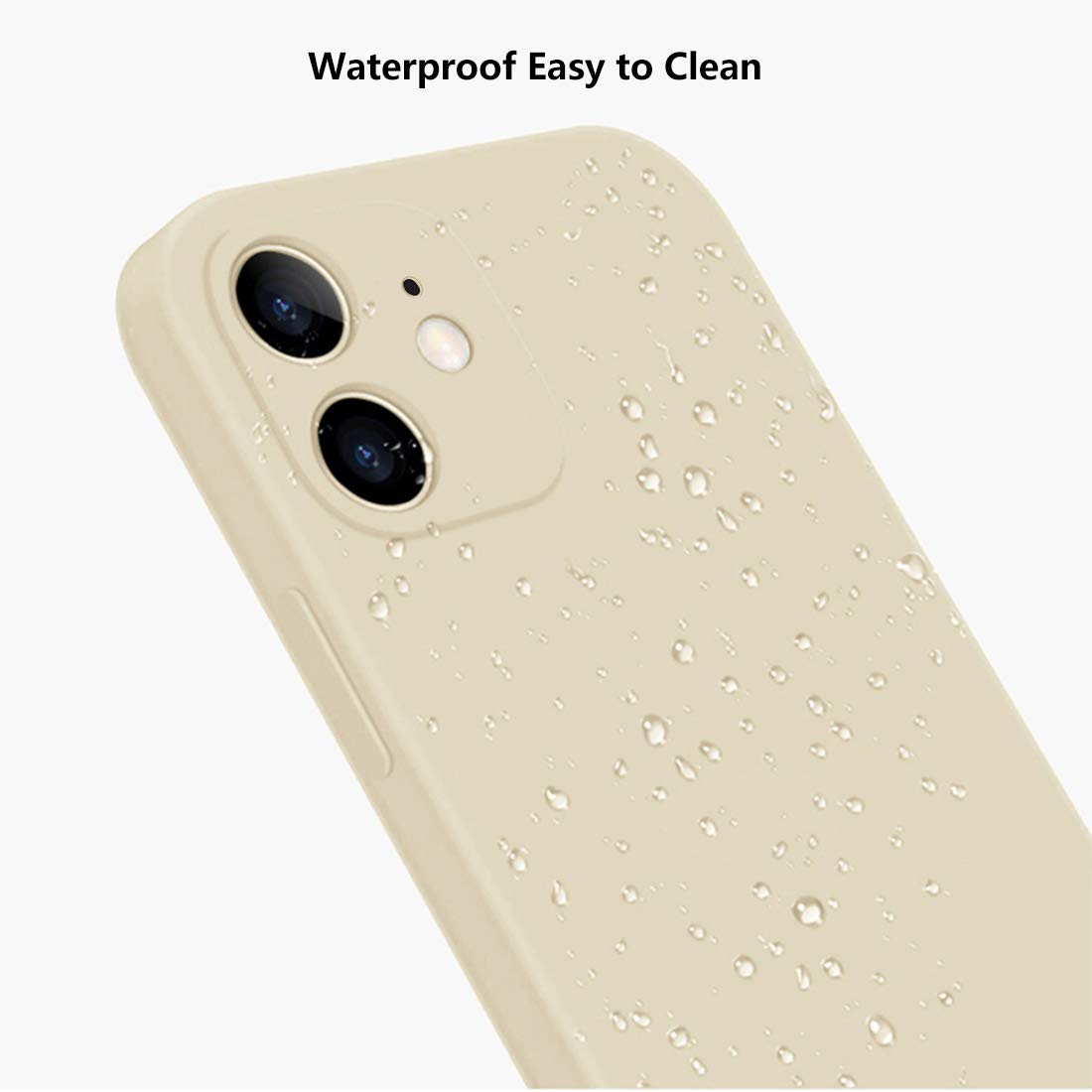 Liquid Silicone Case Compatible with iPhone 12 Mini 5.4", Anti Scratch & Fingerprint, Microfiber Liner Shockproof Full Body Covered Slim Soft Gel Rubber Enhanced Camera & Screen Drop Protection, Blue