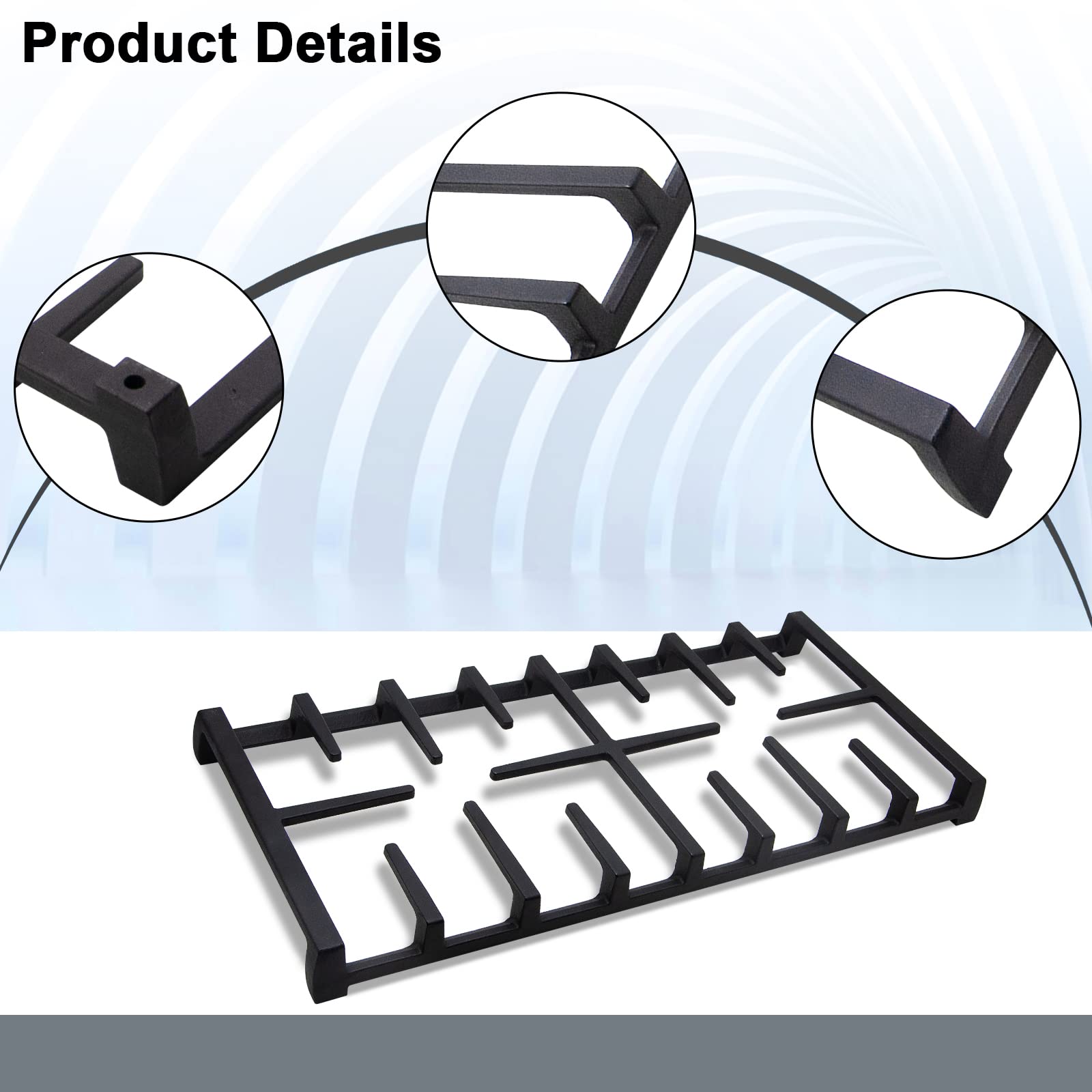 WB31X27150 Center Grate for GE Gas Stove, Replace JXGRATE1 WB31X24737 General Electric Gas Range Burner Grate, Stove Surface Top Center Grate Cast Iron Rack