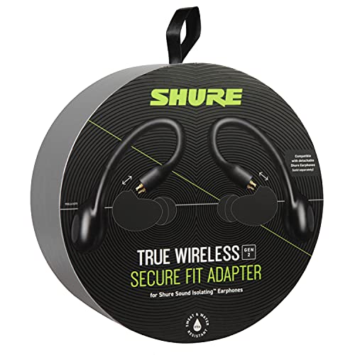 Shure True Wireless Adapter (Gen 2) for Sound Isolating Earphones, Secure Over-Ear Fit, Bluetooth 5 Wireless Technology, Long Battery Life With Charging Case, & Fingertip Controls (RMCE-TW2)