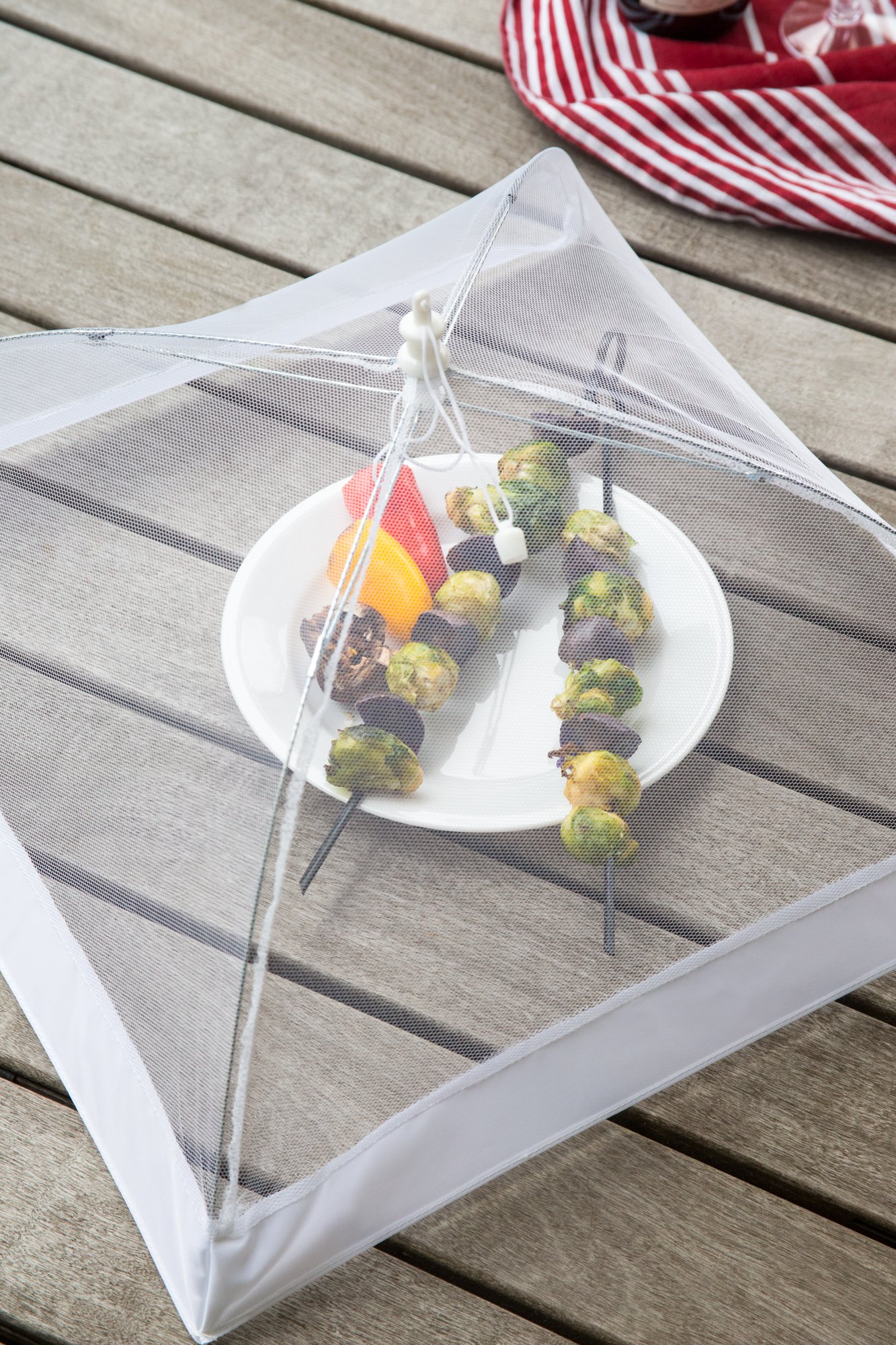 Fox Run Square Food Umbrella, Giant, 18" sq, White