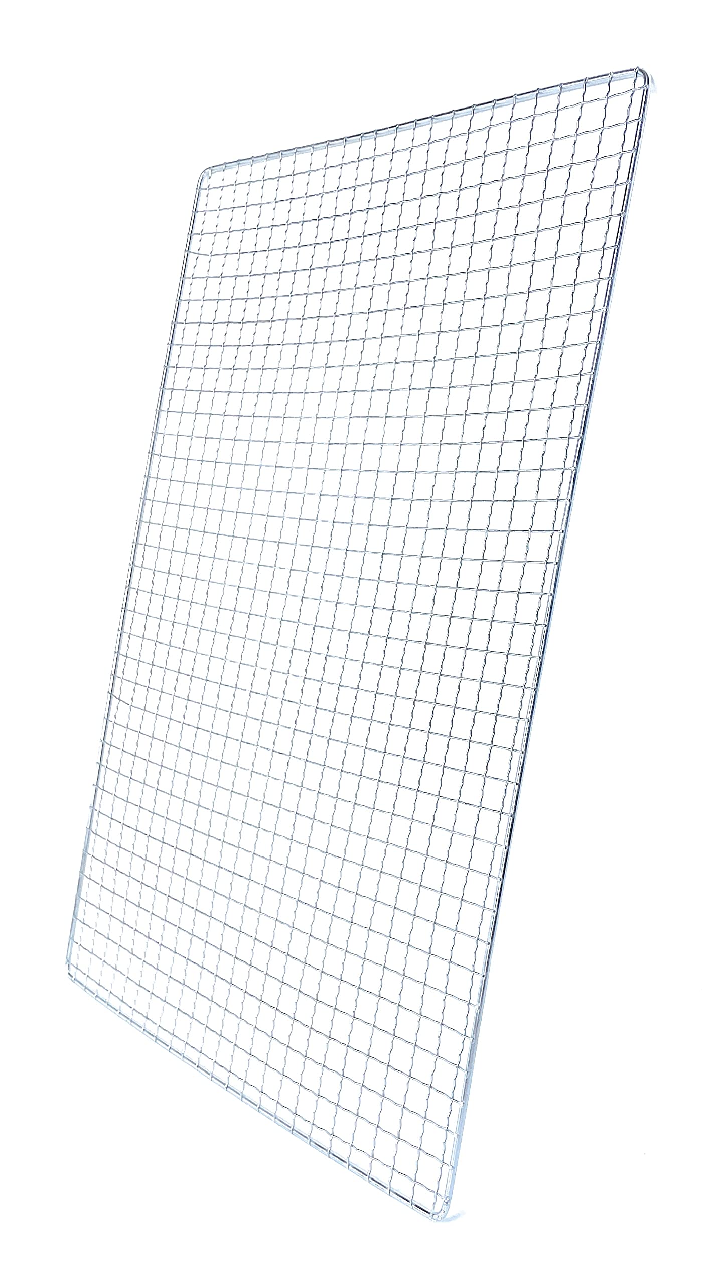 portable campfire barbecue grill wire mesh rack mat grate for stove charcoal, Rectangular, 17.7 inch , Stainless steel color