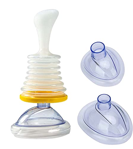 2023 New Choking Rescue Device ,2 Different Size Masks, Suction Anti Choking Device, Professional Choking Emergency Device for Adult and Children (Yellow)