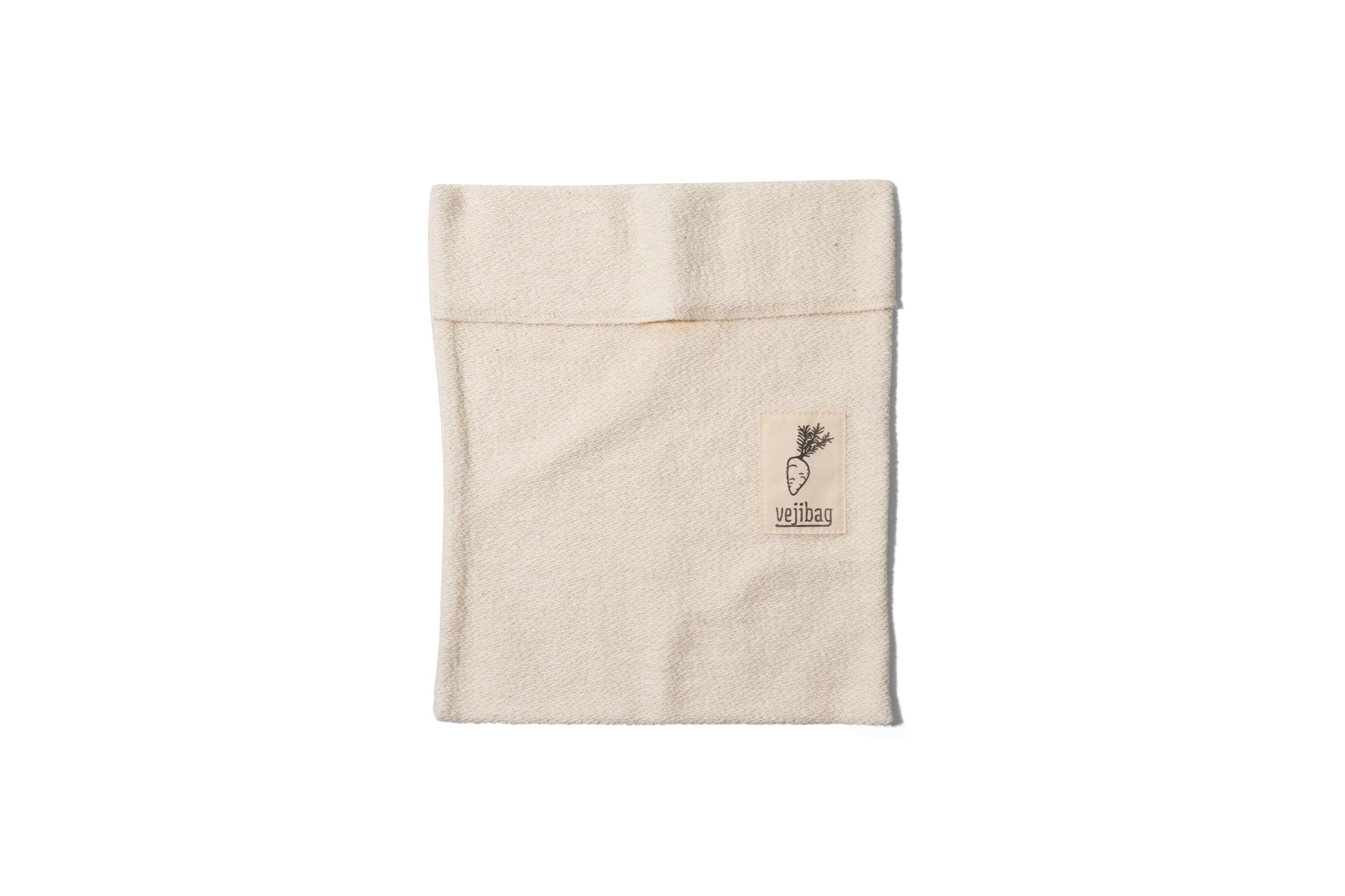 VEJIBAG Standard | Certified Organic Cotton Vegetable Crisper Bags | Produce Bags to Keep Lettuce & Veggies Fresh | Reusable, Eco-Friendly, Biodegradable, Machine Washable/Dryable | Made in USA