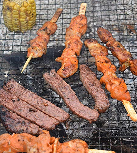 ITTA 2 Pack 15.7 x 10 inch Stainless Steel Campfire Grill Mesh BBQ Cooking Grate Bushcraft Fireplace with a Carry Bag, Lightweight and easy to Clean Perfect for Outdoor Backpacking Camping Hiking