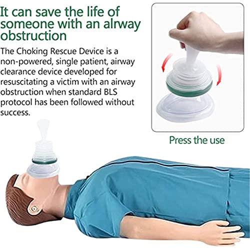 2023 New Choking Rescue Device ,2 Different Size Masks, Suction Anti Choking Device, Professional Choking Emergency Device for Adult and Children (Yellow)