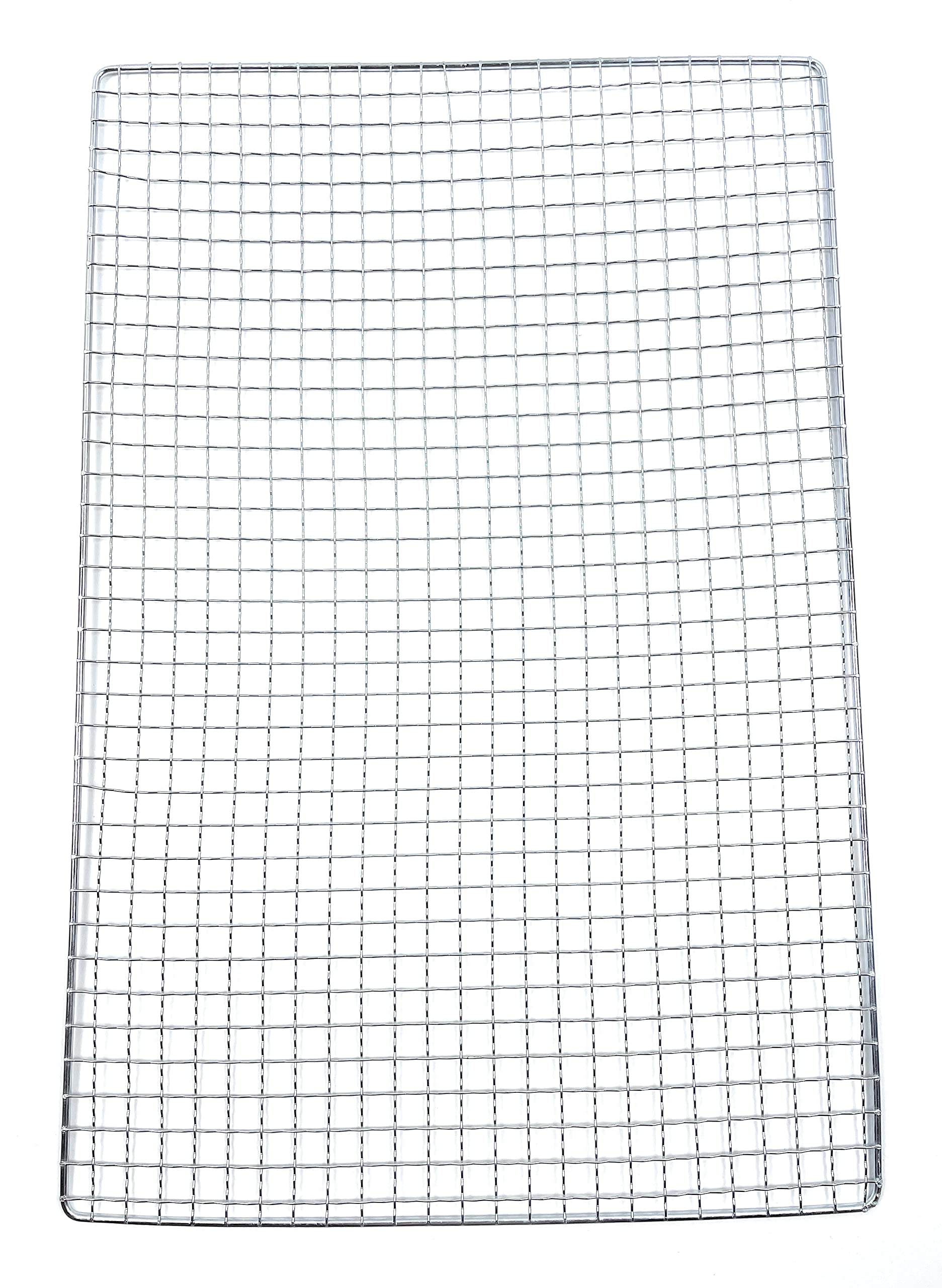 portable campfire barbecue grill wire mesh rack mat grate for stove charcoal, Rectangular, 17.7 inch , Stainless steel color