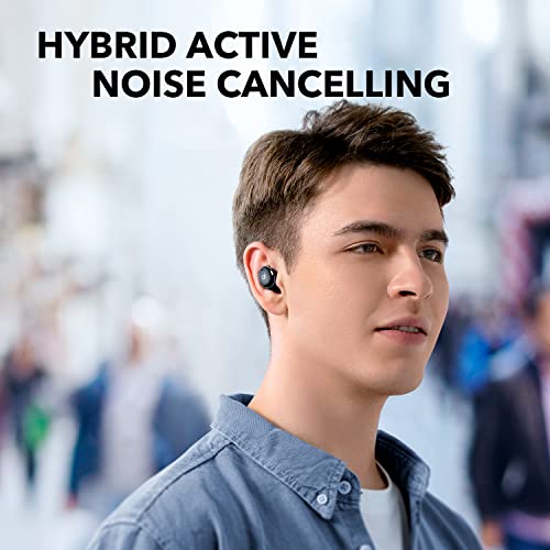 Soundcore by Anker Life A3i Noise Cancelling Earbuds, Deep Bass, Hybrid ANC, AI-Enhanced Calls with 4 Mics, 36H Playtime with Fast Charging, Bluetooth 5.2 Earbuds, 22 Custom EQ (Renewed)