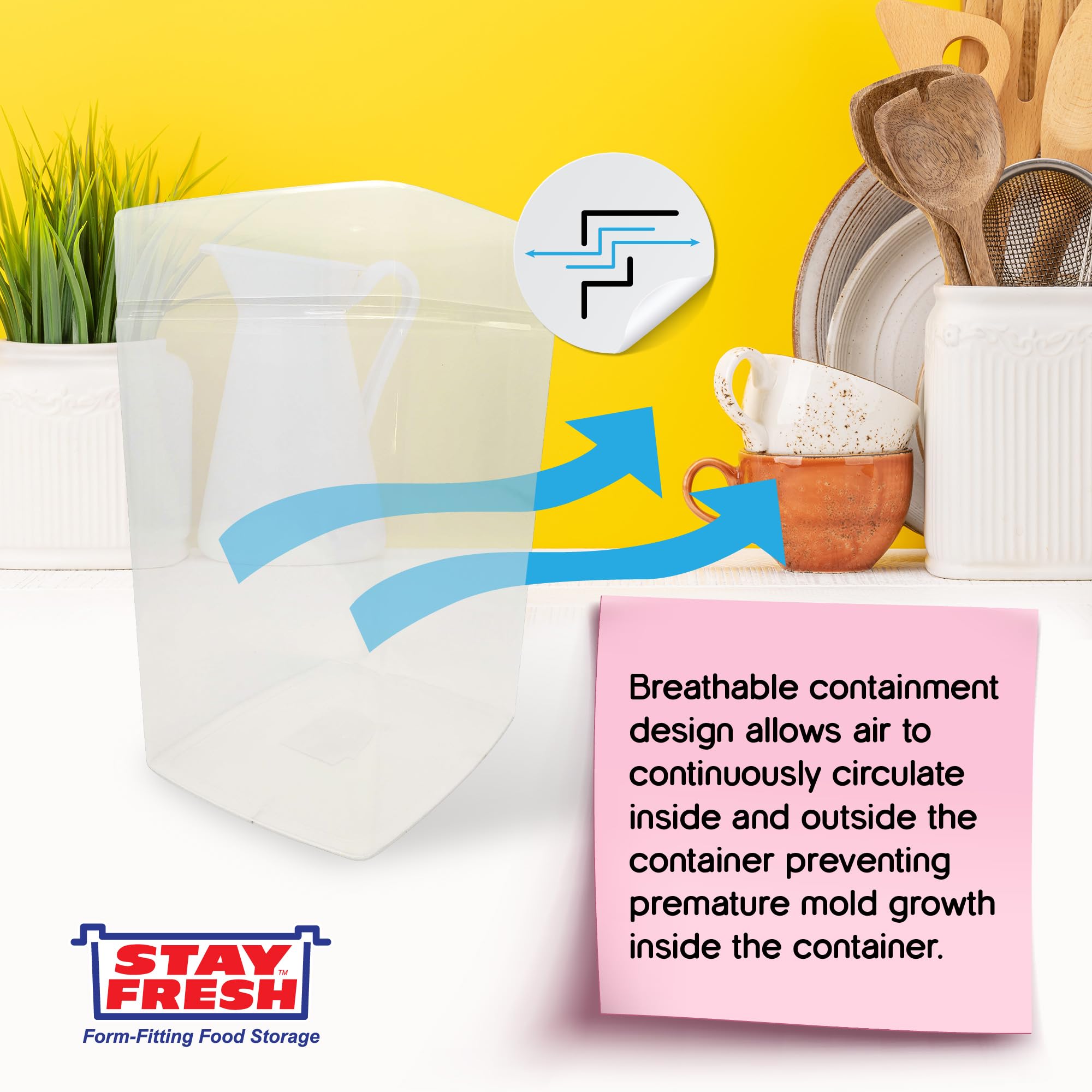 Stay Fresh Sugar Storage Container β Kitchen Discovery β Snap Close Sugar Canister Keeps Granules Fresh, Pourable and Spillproof for Optimal Sugar Storage