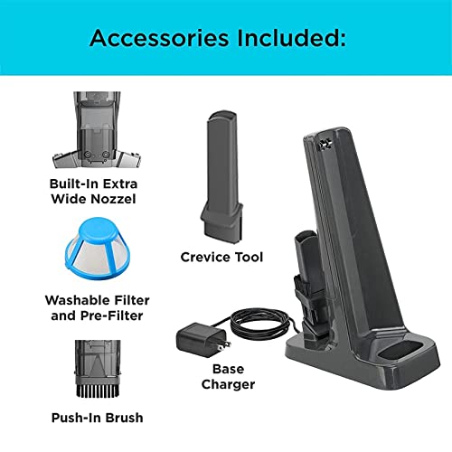 Nozaya Cordless Handheld Vacuum Cleaner- Rechargeable with Base Charger