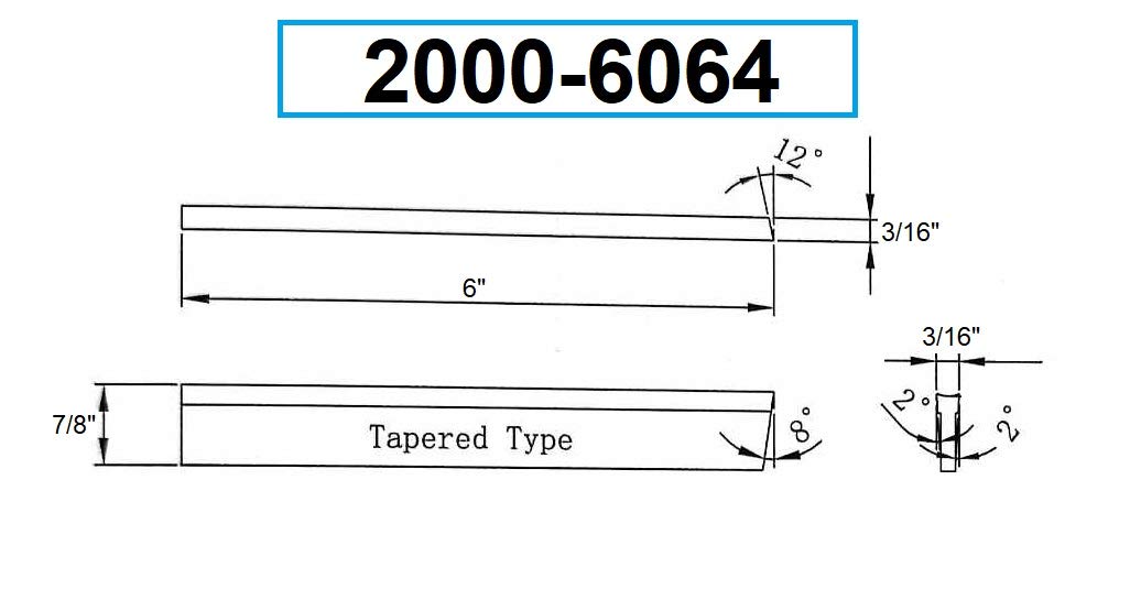 HHIP 2000-6064 3/16 x 7/8 x 6 Inch HSS Parallel Type Cut-Off Blade P5 (Pack of 1)