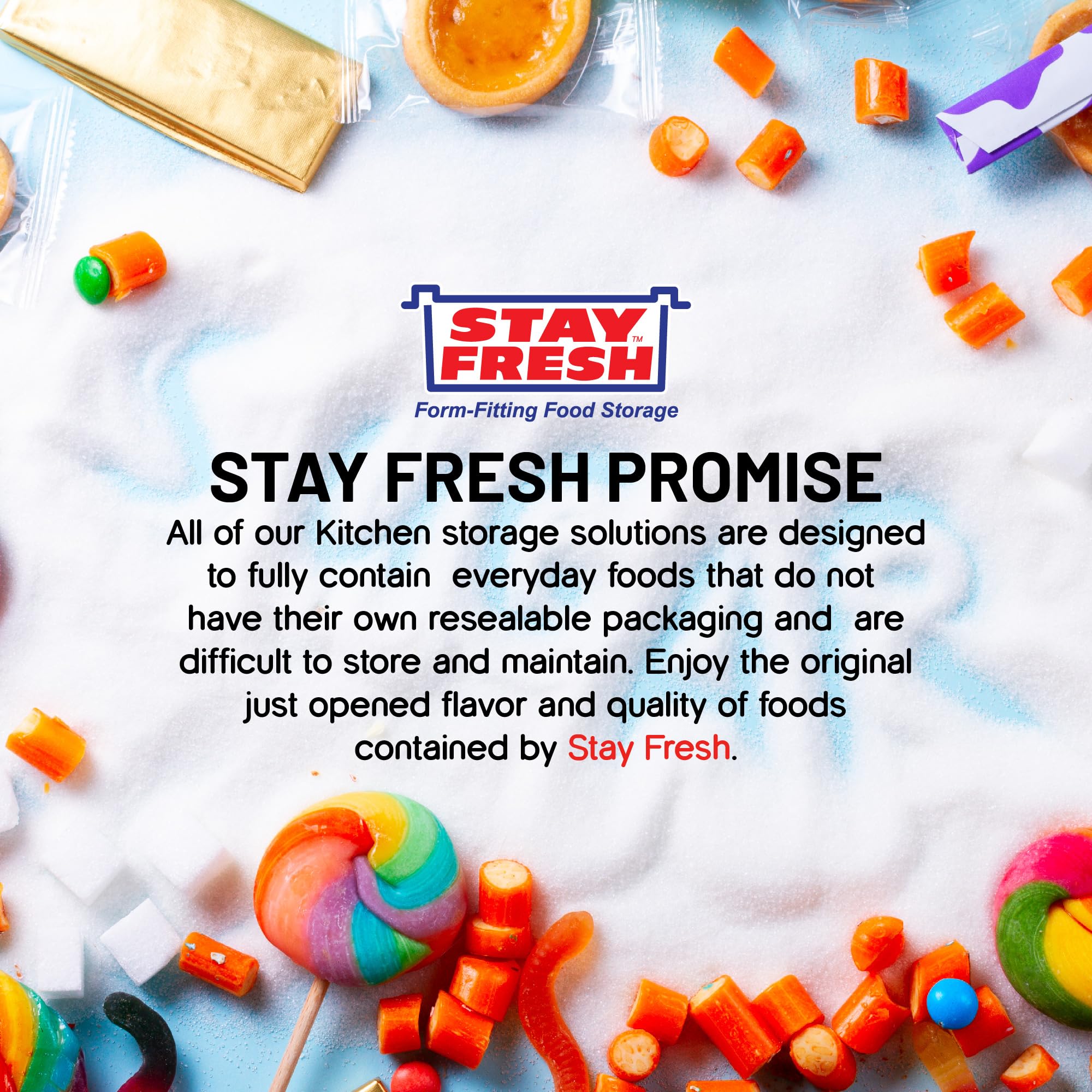 Stay Fresh Sugar Storage Container β Kitchen Discovery β Snap Close Sugar Canister Keeps Granules Fresh, Pourable and Spillproof for Optimal Sugar Storage