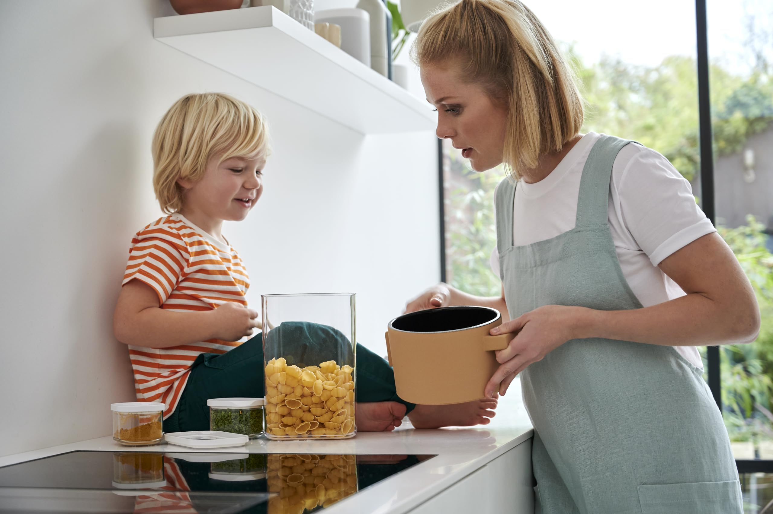Mepal Modula Transparent Food Storage Container | 15oz/450ml | Perfect for Dry Goods | Dishwasher Safe | White Framed Lid | BPA Free | Made in Holland