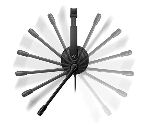 Aluratek Wired USB Stereo Headset with Noise Cancelling Boom Mic and in-Line Controls, for Distance Learning, Zoom, MS Teams, Video Conferencing, Skype, Gaming, Music Play, Webinars (AWHU02FB), Black