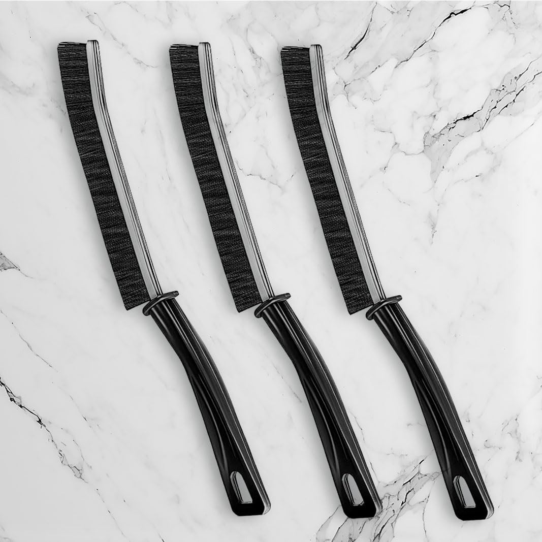3 PCS Crevice Cleaning Brush, Hard Bristle Crevice Cleaning Brush, Gap Cleaning Brush, New Multifunctional Detailing Brush - Stove Top & Shower Cleaner, Vegetable & Window Groove Brush,Scrub Brush