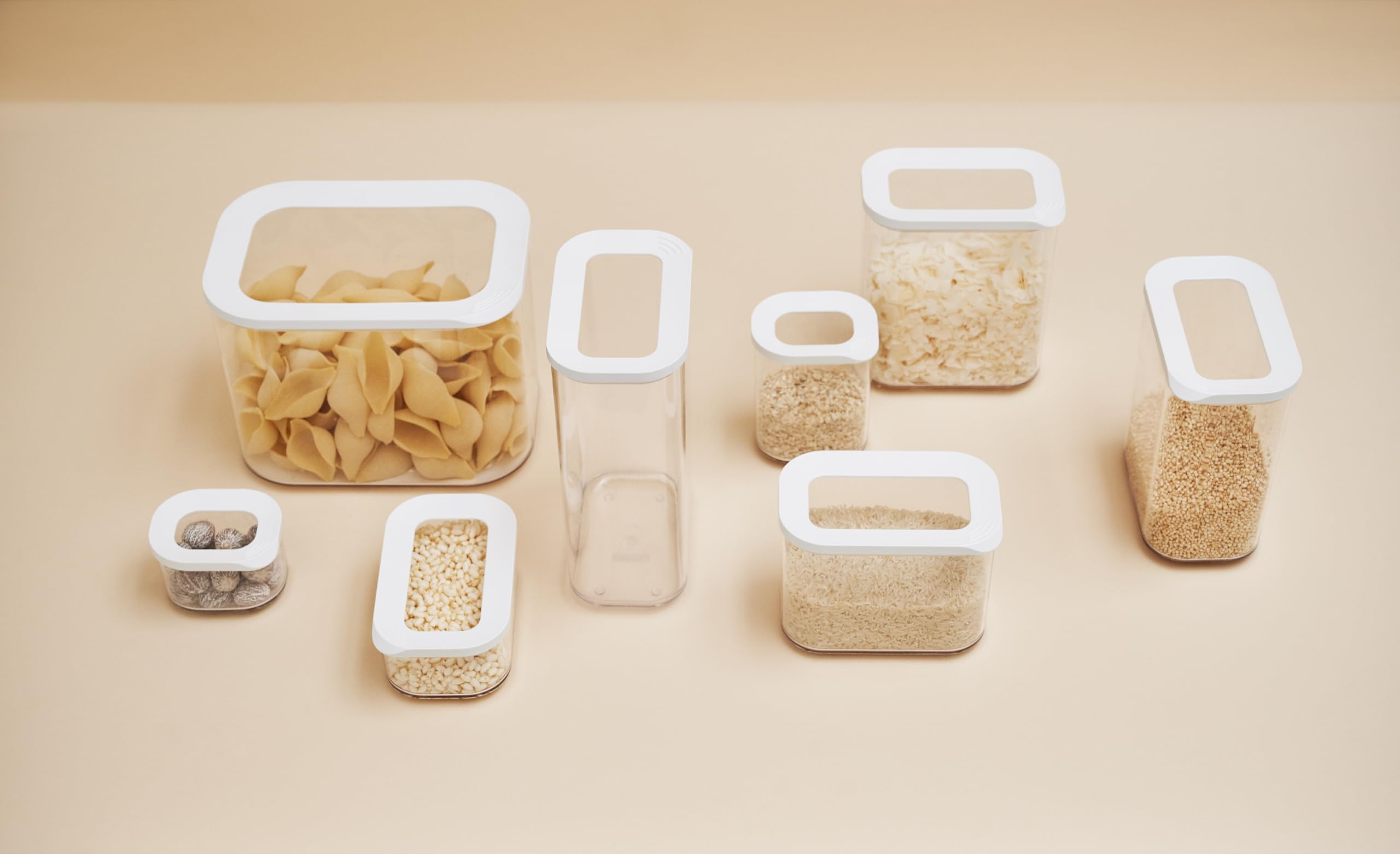 Mepal Modula Transparent Food Storage Container | 15oz/450ml | Perfect for Dry Goods | Dishwasher Safe | White Framed Lid | BPA Free | Made in Holland