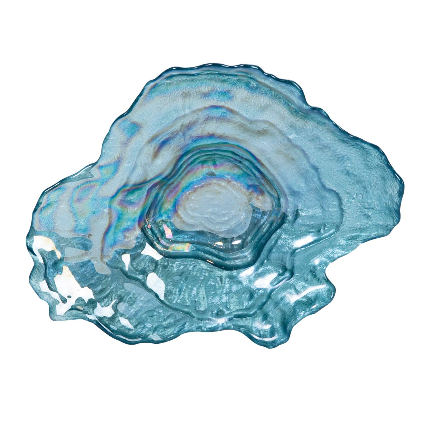 Beachcombers Set Of 2 Blu/Green Oyster Dishes Multi