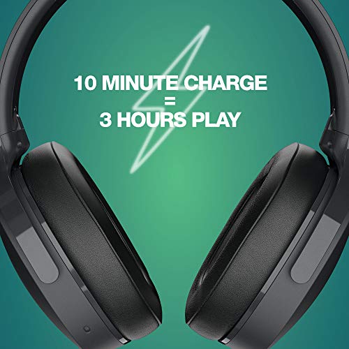 Skullcandy Hesh ANC Over-Ear Headphones, Active Noise Cancelling, Wireless Charging 22 Hours Battery Life - True Black