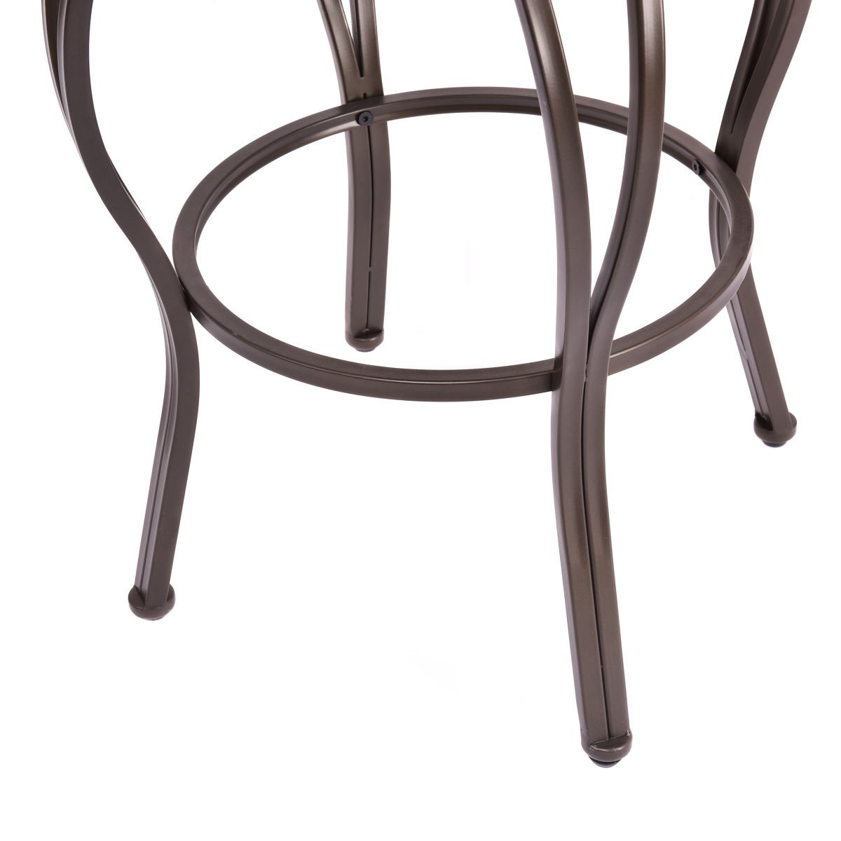 COSTWAY Bar Stools Set of 2, 360 Degree Swivel, 30" Bar Height Bar Stools, Leather Padded Seat Bistro Dining Kitchen Pub Metal Chairs with Back for Kitchen Island (Set of 2)