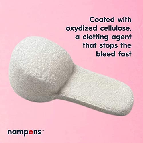 Nampons for Nosebleeds - 6 Nasal Plugs with Clotting Agent to Stop Nosebleeds Fast. Trusted by Doctors, Nurses and First Responders. Safe and Effective for Children, Adults, and Seniors