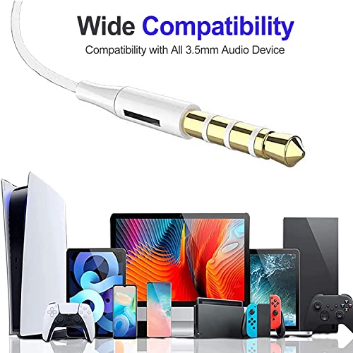 6Pack Wired Earbuds Headphones, Earphones with Heavy Bass Stereo Noise Blocking, Microphone, Compatible with iPhone, Android Phones, Laptops, Computers, iPad or Any Device with 3.5mm Interface