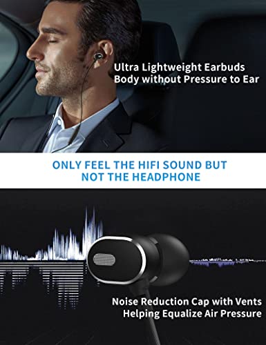 USB C Headphones Wired Earphones HiFi Stereo Type C Earbuds Noise Canceling in-Ear Headset with Mic Volume Control Bass for Samsung S23 S22 Ultra S21 FE S20 A53 Fold4 Pixel 7 6 6a 5 iPad Pro MacBook