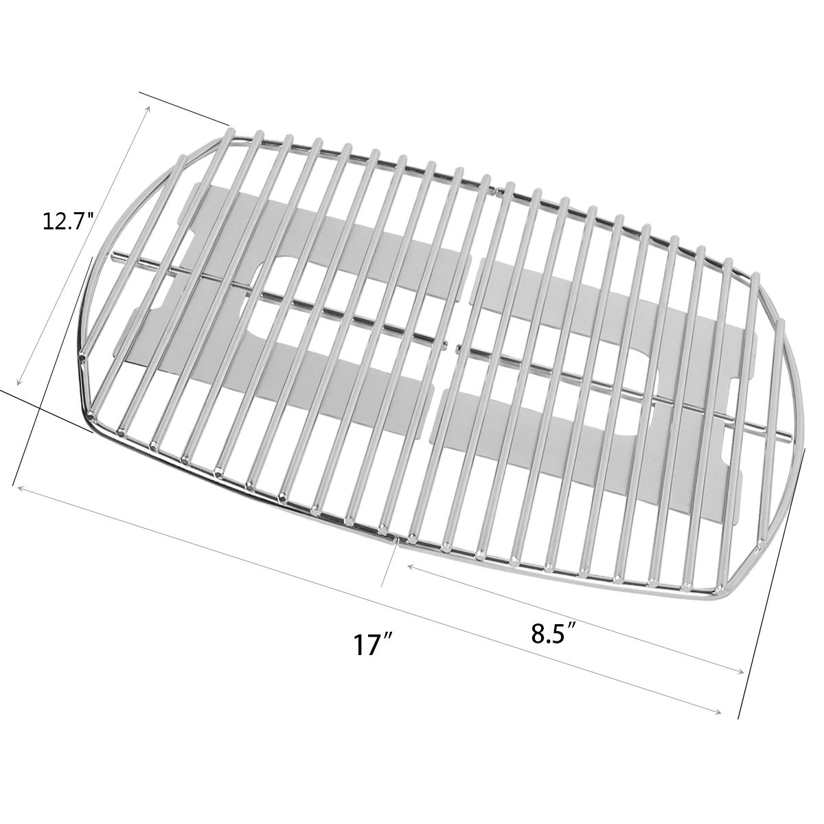 Stanbroil Stainless Steel Grill Cooking Grates for Weber Q1000 Series, Q1200, Q1400 Gas Grill, Replacement for Weber 7644 - Set of 2