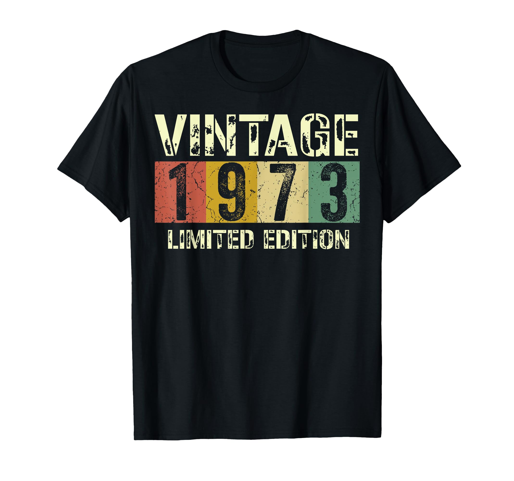 Vintage 50 Birthday Decorations Men 50th BDay 1973 Birthday T-Shirt