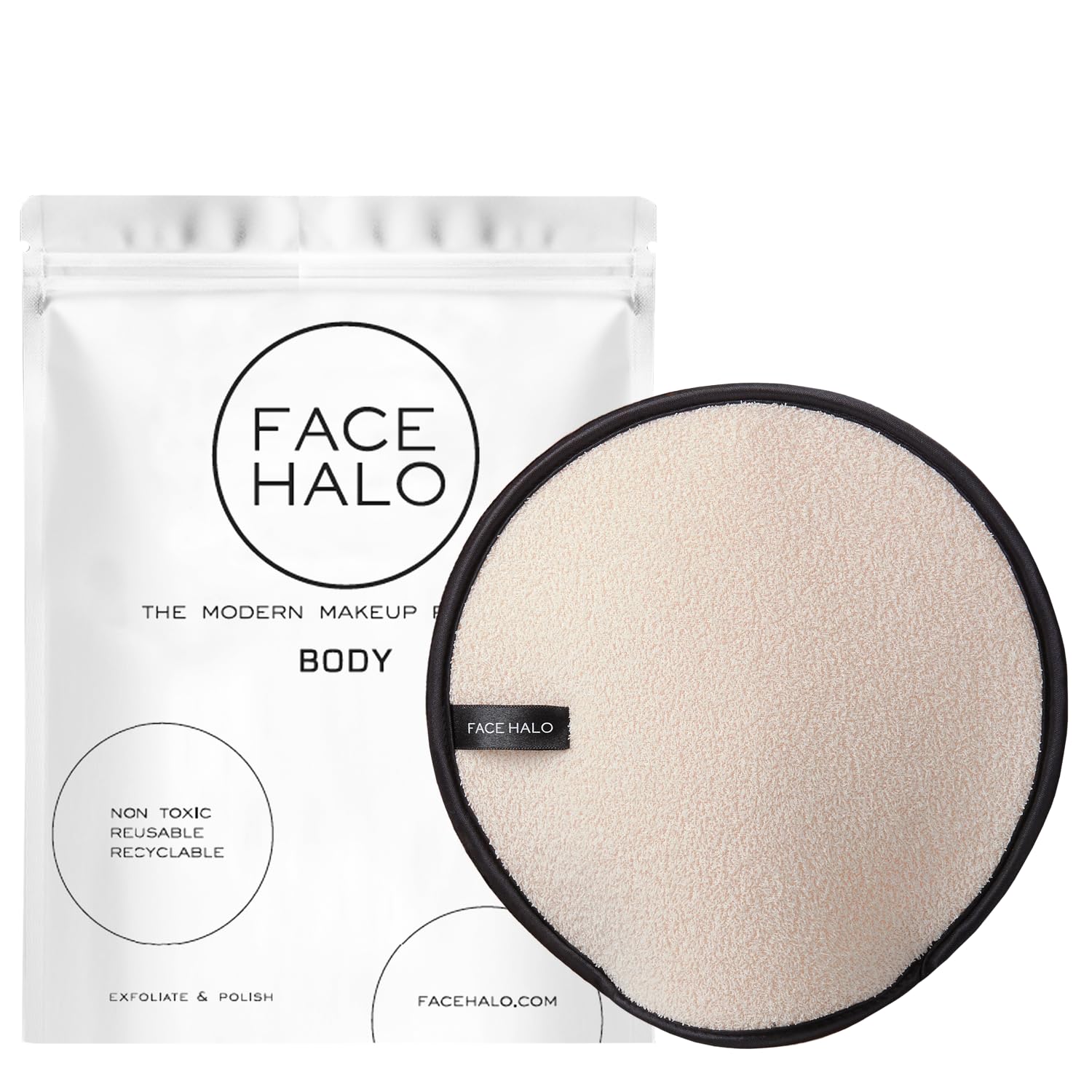 BODY Exfoliating Washcloth Mitt, Soft Dual-Sided Wet & Dry Face & Body Exfoliator - Body Scrubber Exfoliating Cloth Pad