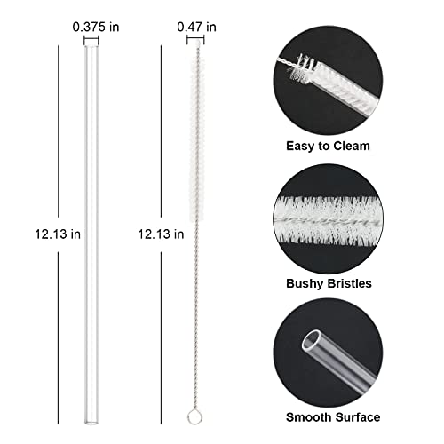 10 Pack Straw Replacement for Stanley Adventure Quencher Travel Tumbler Cup, Reusable Straws with Cleaning Brush Compatible with Stanley 40oz 30oz 20oz 14oz tumbler Cup Water Jug