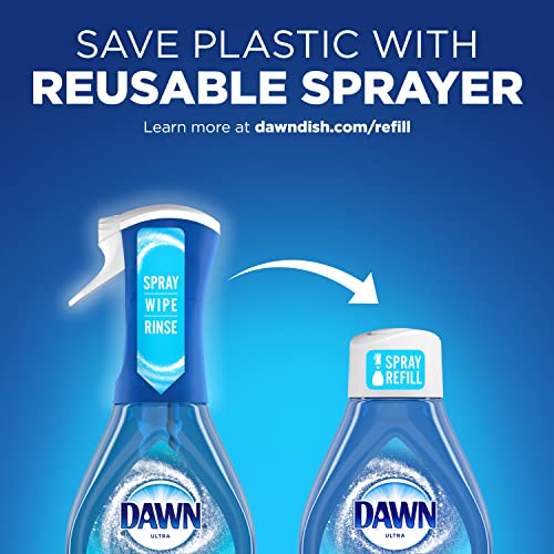Dawn Platinum Powerwash Dish Spray, Dish Soap, Fresh Scent Bundle, 1 Spray (16oz) + 3 Refills (16oz each)