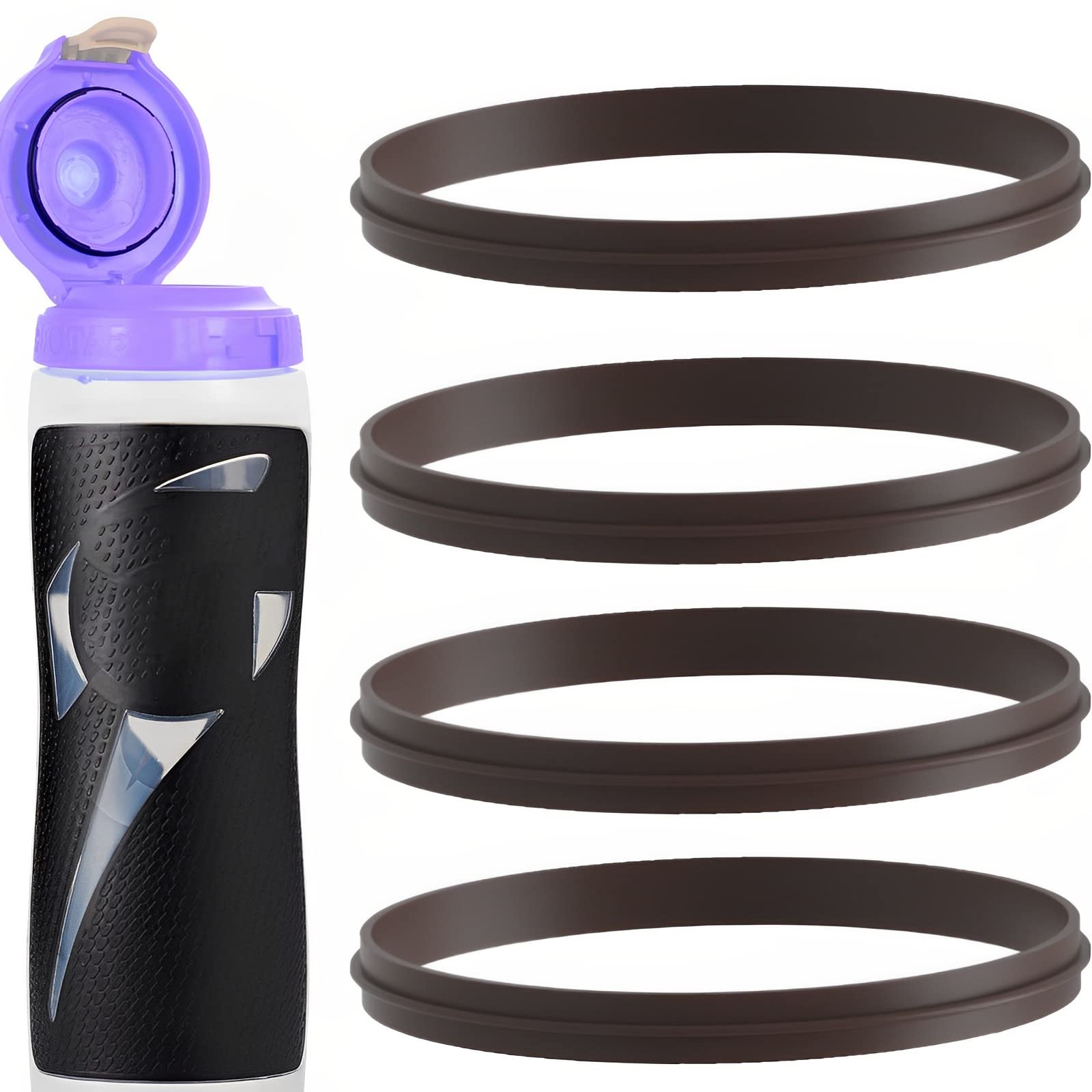 Replacement Gasket Compatible with Gatorade Water Bottle 4pcs Seal Ring Replacement for Gatorade GX Pods Silicone Lid Seal for 30oz Gatorade GX Pods