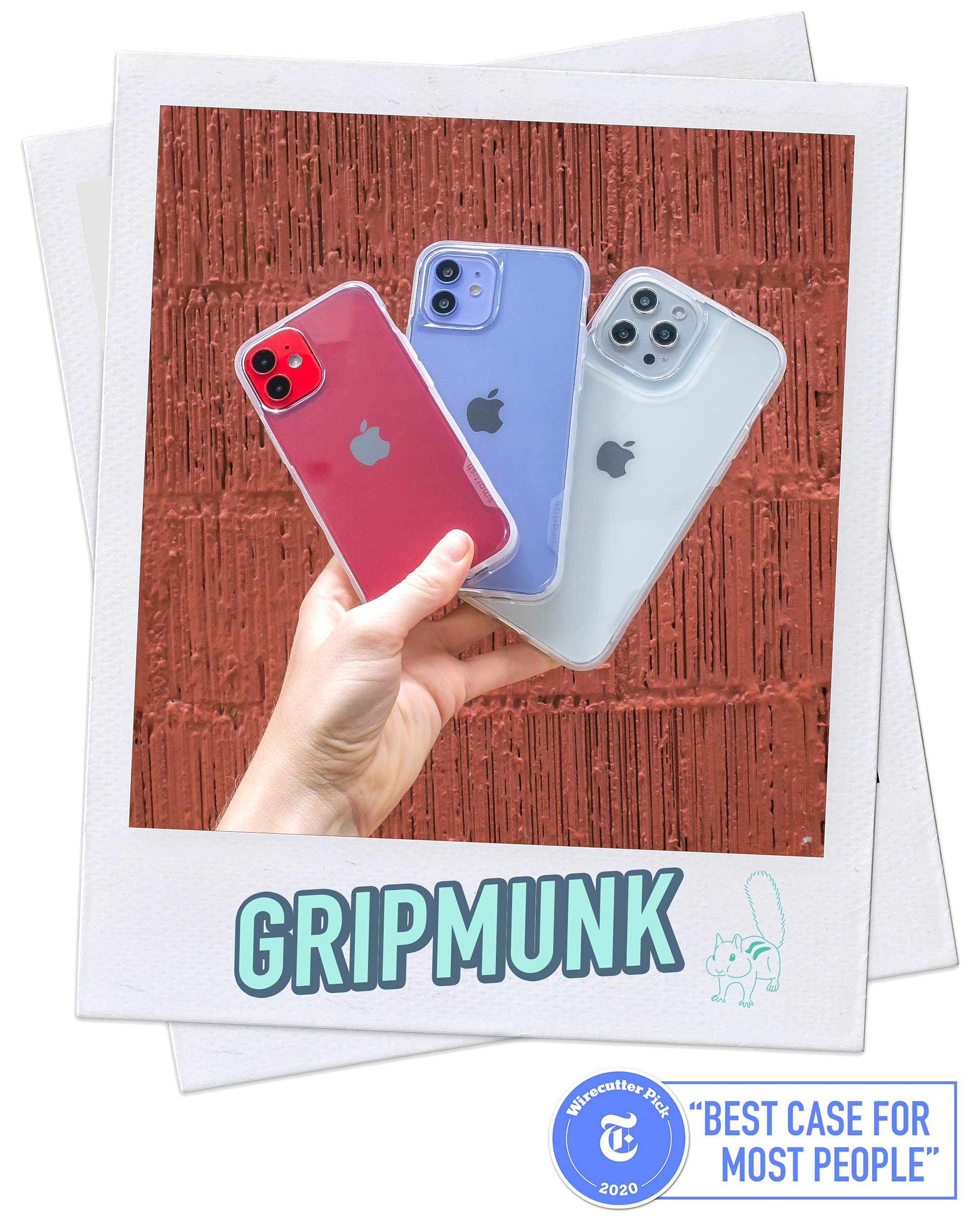 Smartish iPhone 12 Mini Slim Case - Gripmunk [Lightweight + Protective] Thin Cover (Silk) - Nothin' to Hide