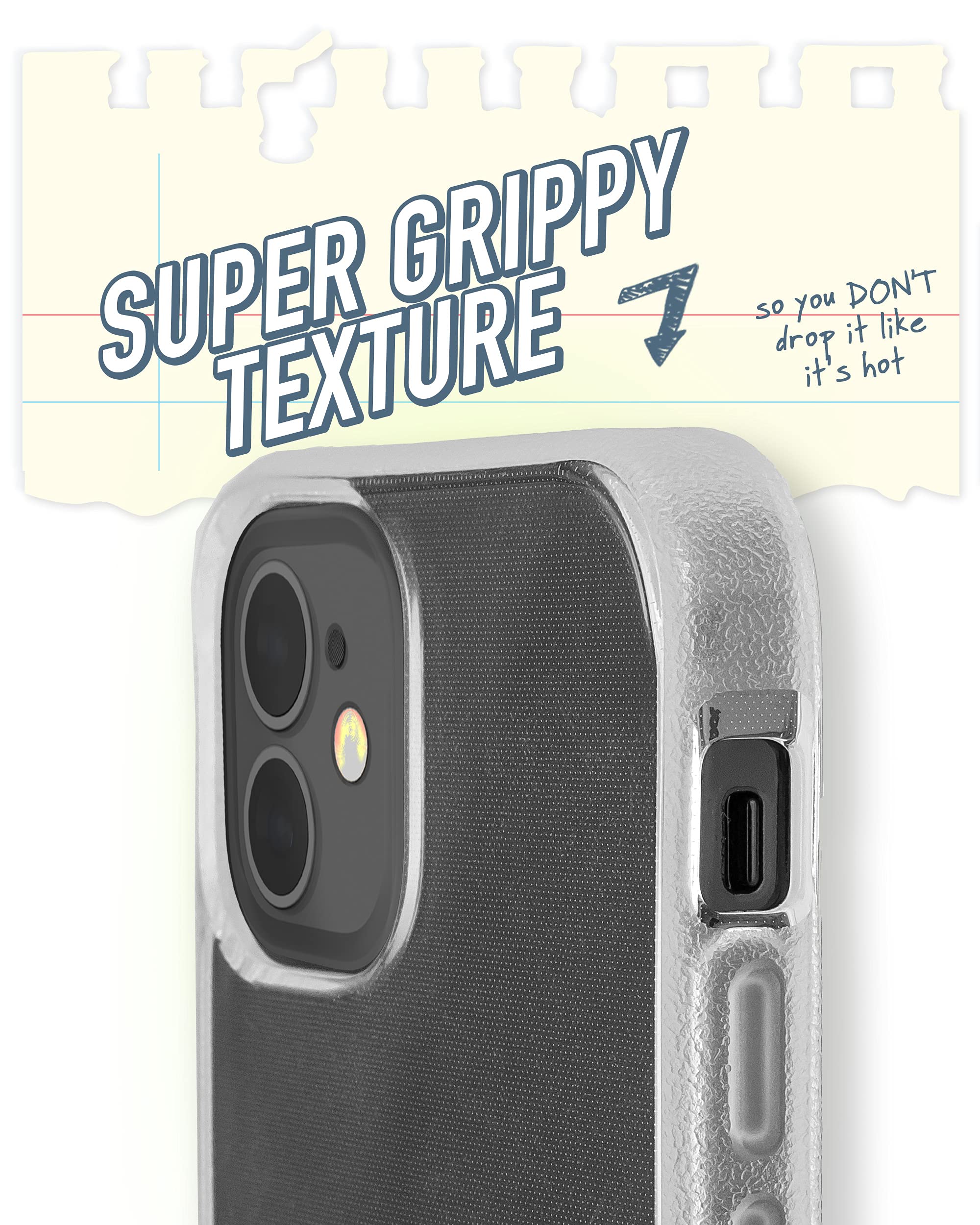 Smartish iPhone 12 Mini Slim Case - Gripmunk [Lightweight + Protective] Thin Cover (Silk) - Nothin' to Hide