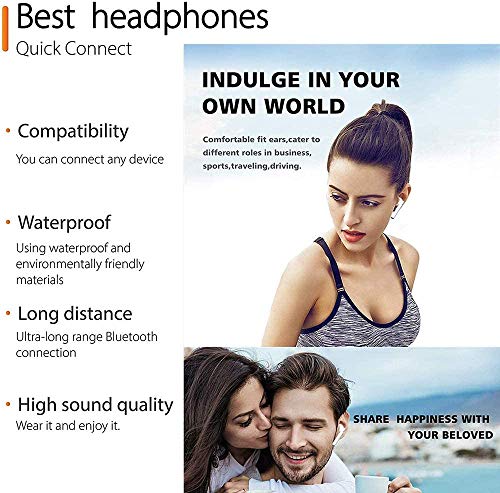 I12 TWS Wireless Earbuds,Bluetooth 5.0 Earbuds Touch in-Ear Wireless Earphones,24 Hours Play Time with Charging Case,hi-fi Stereo Earbuds