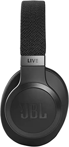 JBL Live 660NC Wireless Over-Ear Noise-Cancelling Headphones Bundle with Carrying Case (Black)