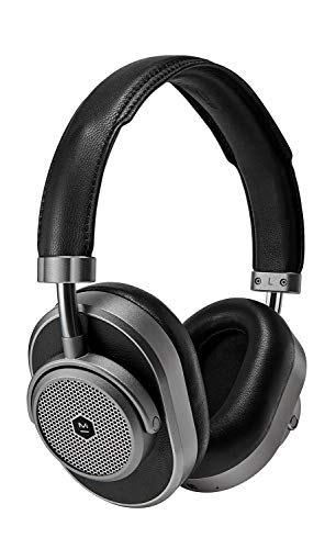 Master & Dynamic MW65 Active Noise-Cancelling (Anc) Wireless Headphones – Bluetooth Over-Ear Headphones with Mic – Gunmetal/ Black Leather