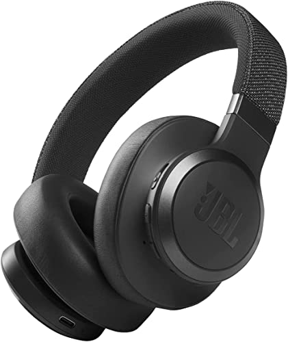 JBL Live 660NC Wireless Over-Ear Noise-Cancelling Headphones Bundle with Carrying Case (Black)