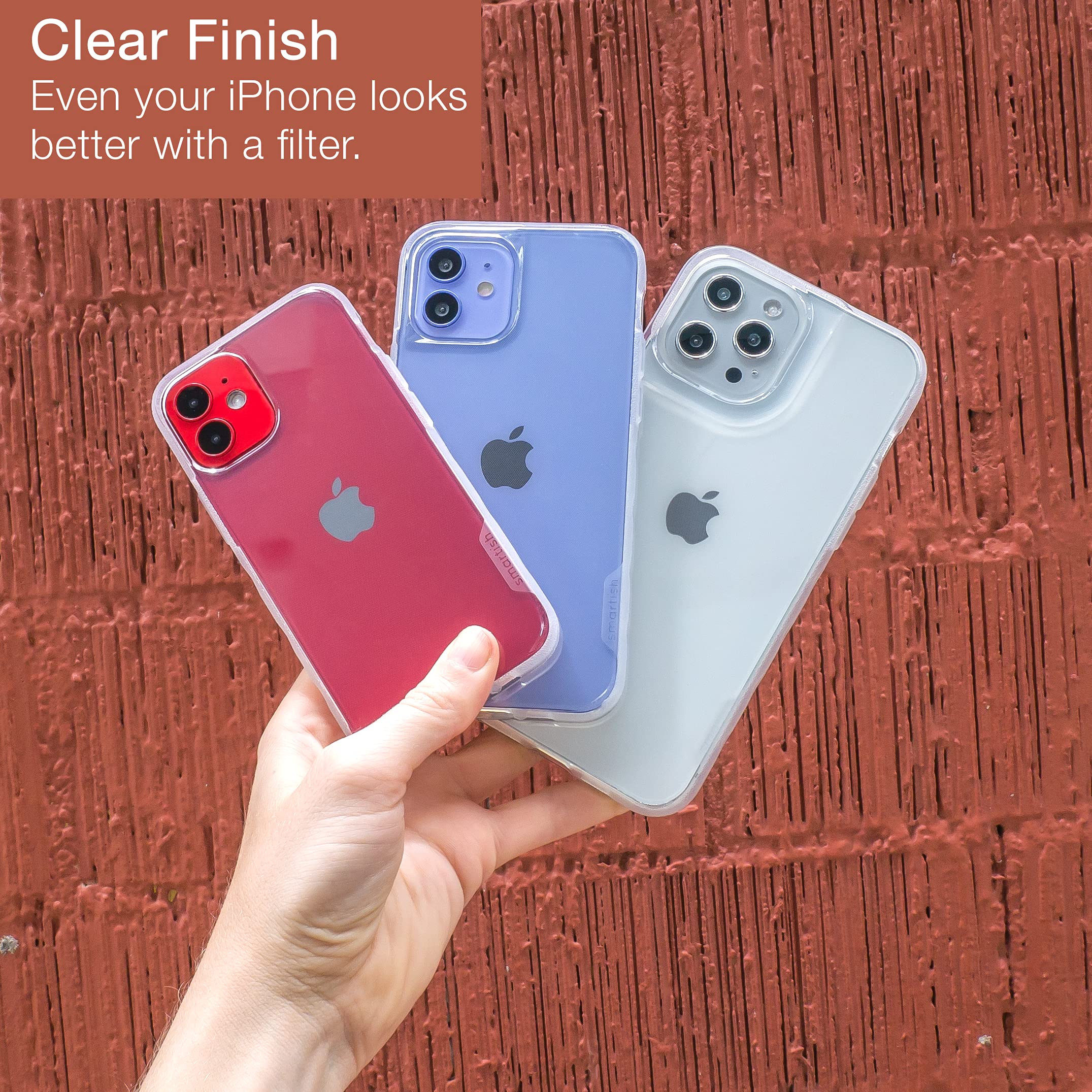 Smartish iPhone 12 Mini Slim Case - Gripmunk [Lightweight + Protective] Thin Cover (Silk) - Nothin' to Hide