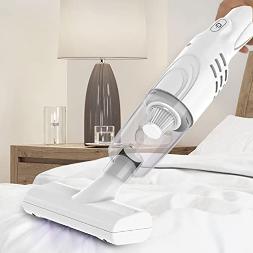Dianli Cordless Vacuum Cleaner with 30 Mins Long Runtime, Powerful Suction,Lightweight Cordless Mattress Vacuum Cleaner, Portable Handheld Lazy Home Vacuum Cleaner, for Bed, Sofa, Carpet, Car (White)