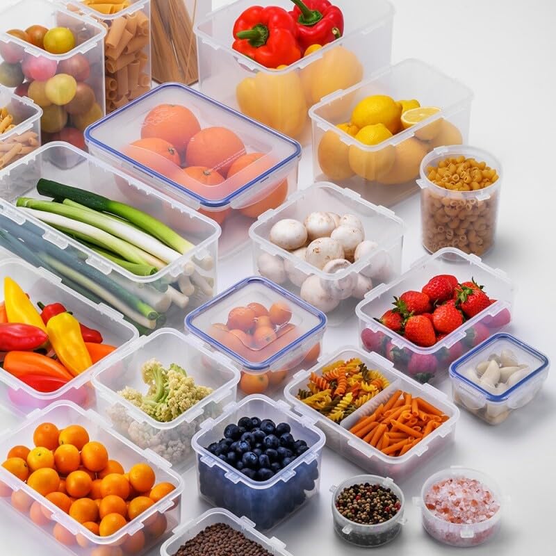 LocknLock Easy Essentials Pantry Rectangular Food Storage Container, 5.5 Cup - Clear
