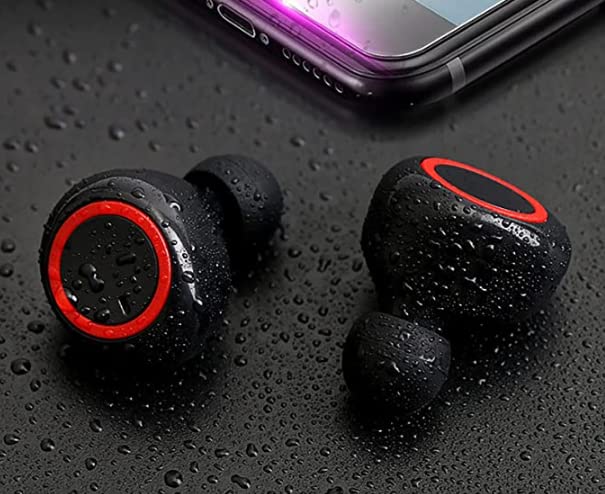 Y50 Bluetooth 5.2 Wireless Earbuds with Wireless Charging Case IPX8 Waterproof Stereo Headphones in Ear Built in Black